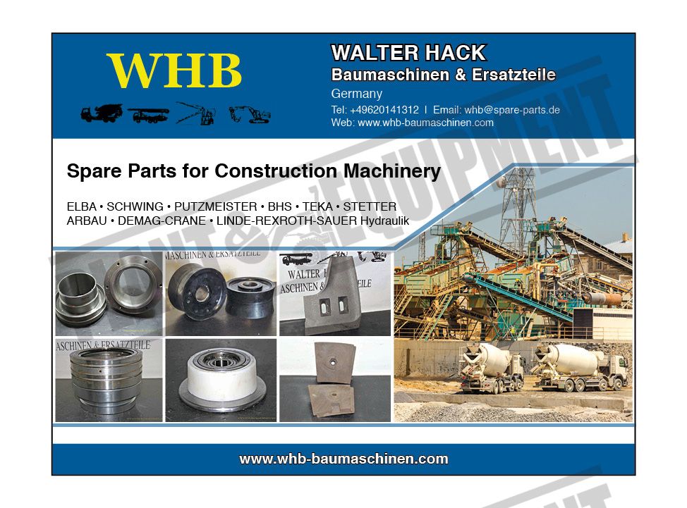 CONCRETE MIXER - CONCRETE BACHTING PLANT SPARE PARTS - WHB Construction ...